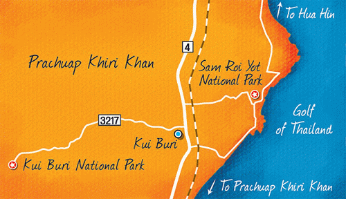 Map Kui Buri National Park